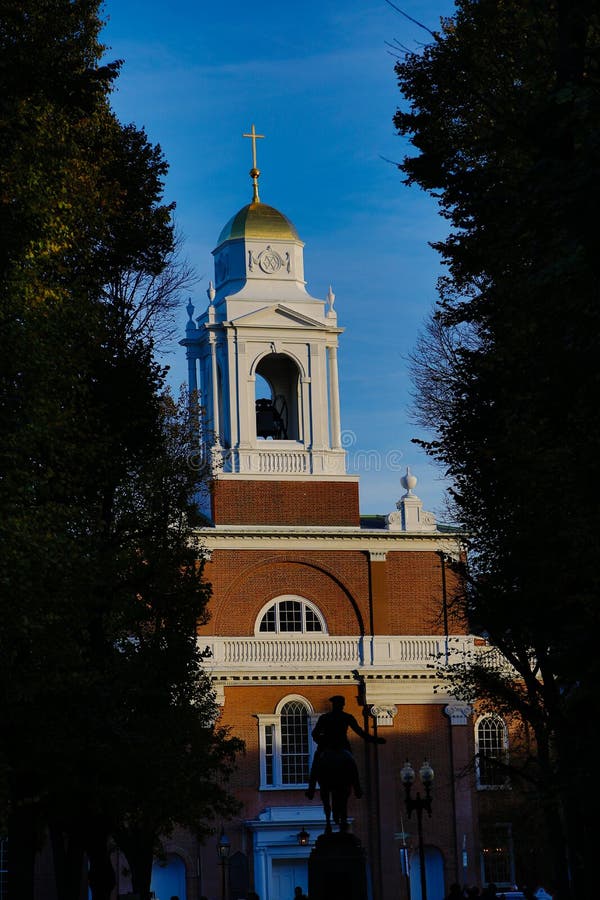 Boston Church stock image. Image of spire, church, boston - 46606405