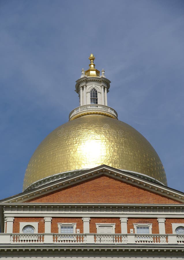 Boston City Hall Golden Dome Stock Photo - Image of residence, hall ...