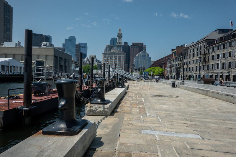 Boston City Massachusetts Waterfron Harbor Day Views Editorial Photo ...