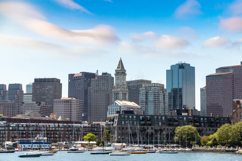 Boston cityscape, USA stock image. Image of view, pier - 290623465