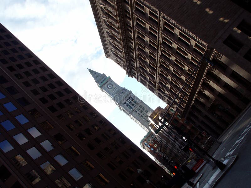 Boston Clock Tower Walk Signal Stock Image - Image of massachusetts ...