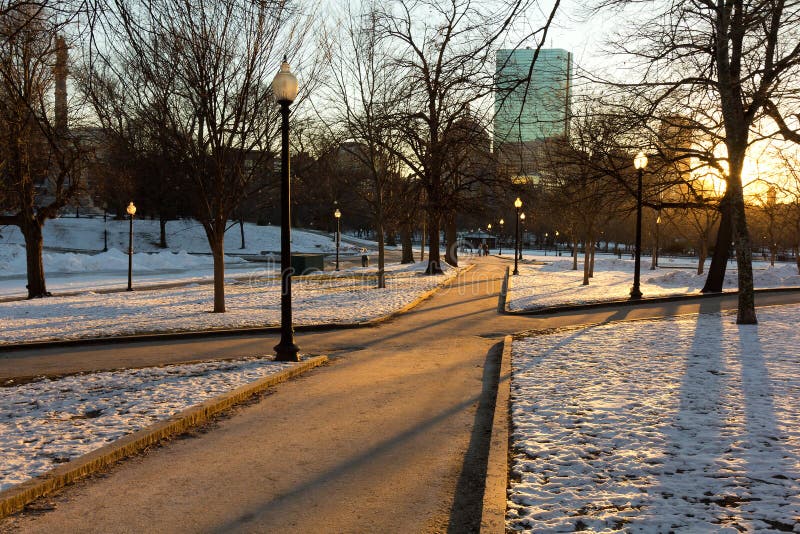 Boston in the Winter stock photo. Image of landmark, massachusetts ...