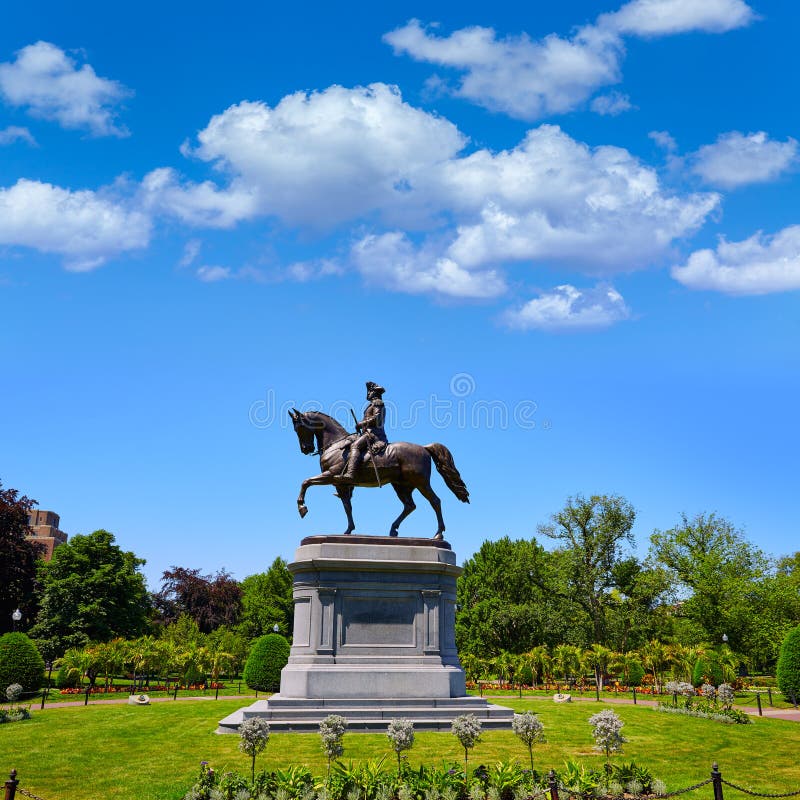 Boston Common George Washington Monument Editorial Stock Image - Image ...
