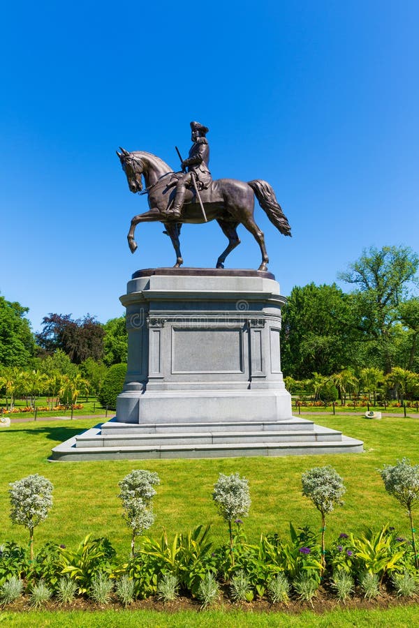 Boston Common George Washington Monument Editorial Image - Image of ...
