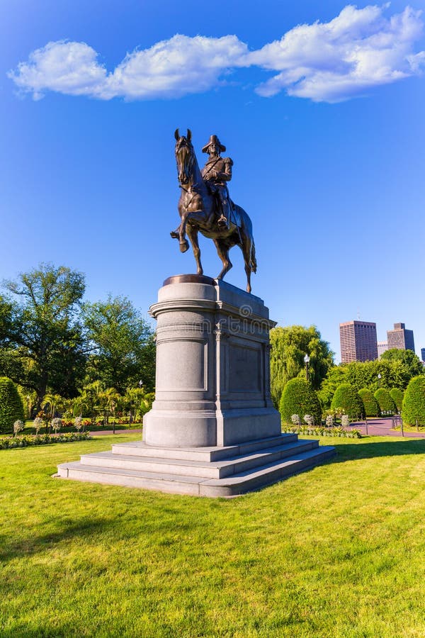 Boston Common George Washington Monument Editorial Stock Photo - Image ...