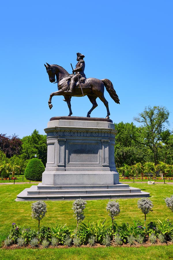 Boston Common George Washington Monument Editorial Stock Photo - Image ...