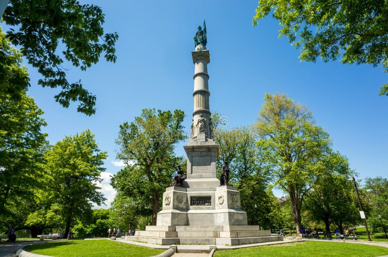 Boston Common Park Monument Stock Photo - Image of historic, states ...