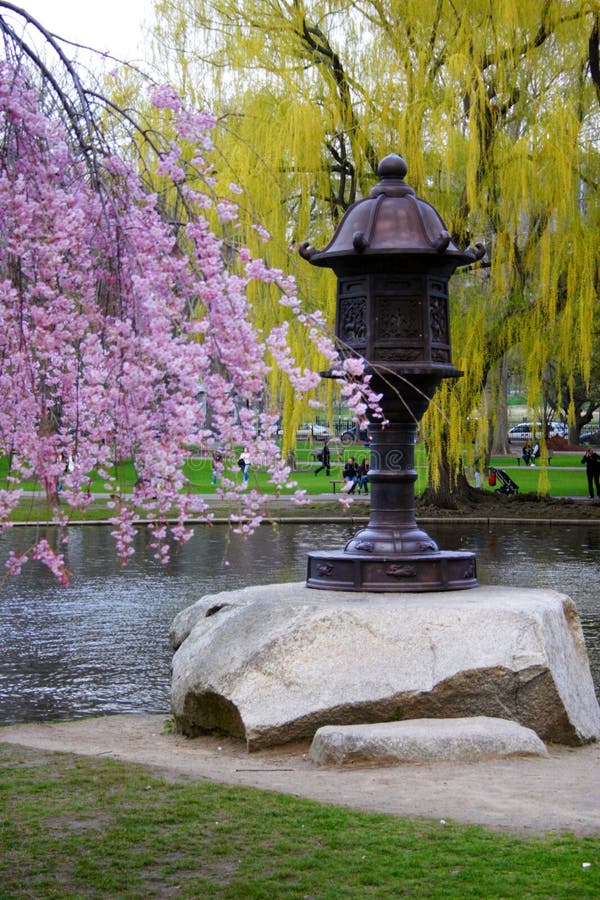 Boston Common and Public Garden, USA Stock Image - Image of gold ...