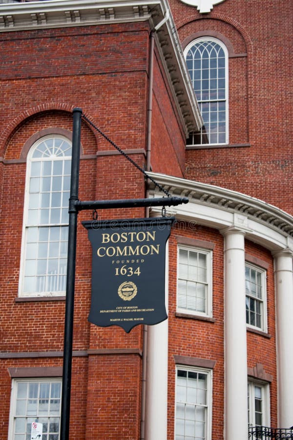 Boston Common Sign editorial image. Image of history - 61152755