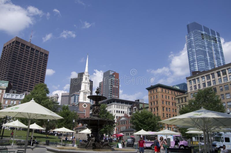 Boston Commons Summer Downtown View Editorial Image - Image of city ...