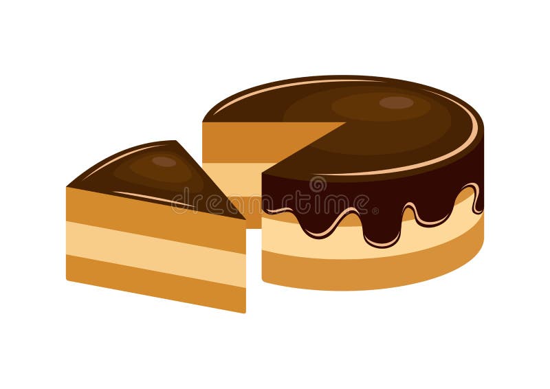 Boston Cream Pie Icon Vector Stock Vector - Illustration of element ...