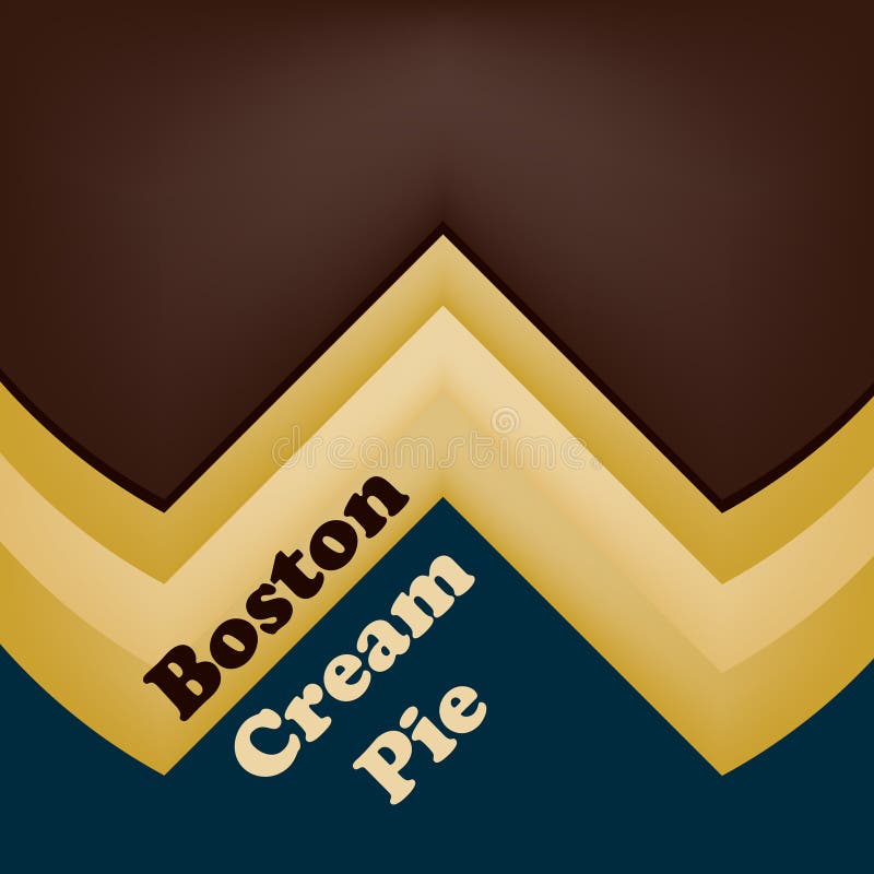 Boston Cream Pie poster stock vector. Illustration of sweet - 294556552