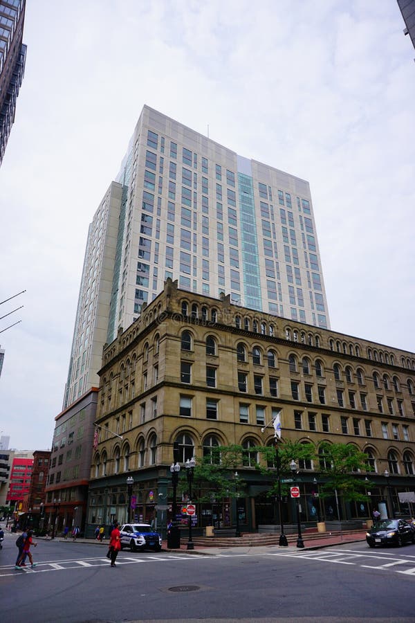 Boston downtown building editorial stock image. Image of architecture ...