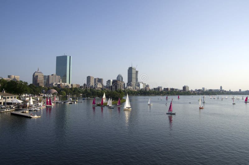 Boston Downtown with River View Editorial Image - Image of river ...