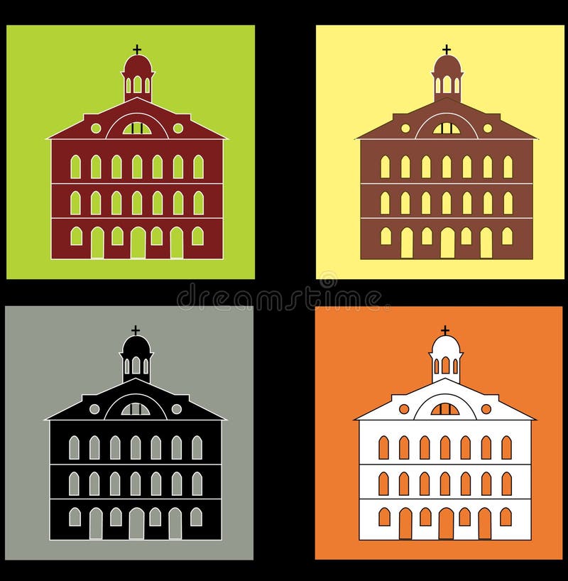 Boston Faneuil Hall icon stock vector. Illustration of fauneil - 295616915