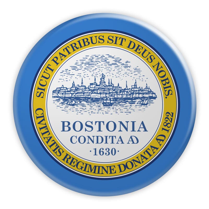 Badge with Boston Skyline - Boston City Emblem Stock Vector ...