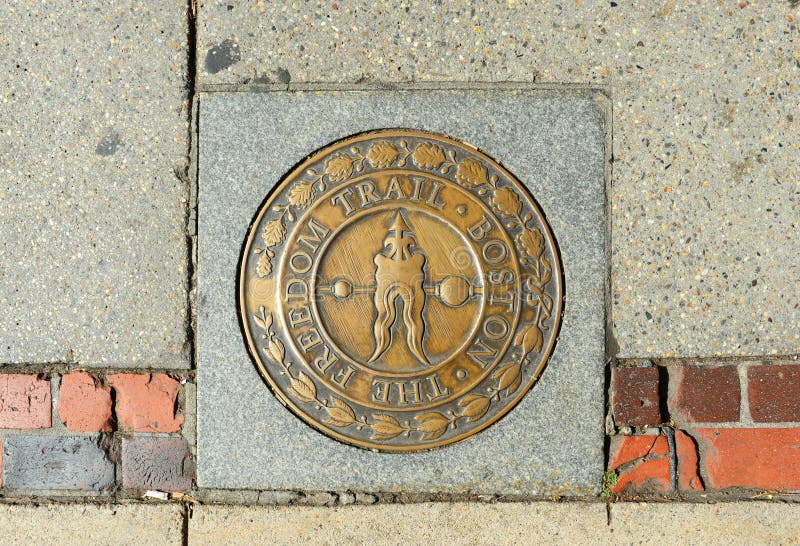Freedom Trail Boston Massachusetts Stock Image - Image of embedded ...