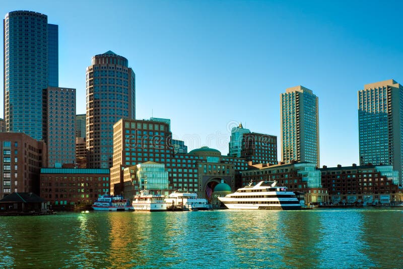 Boston Harbor stock image. Image of navigate, famous - 16294075