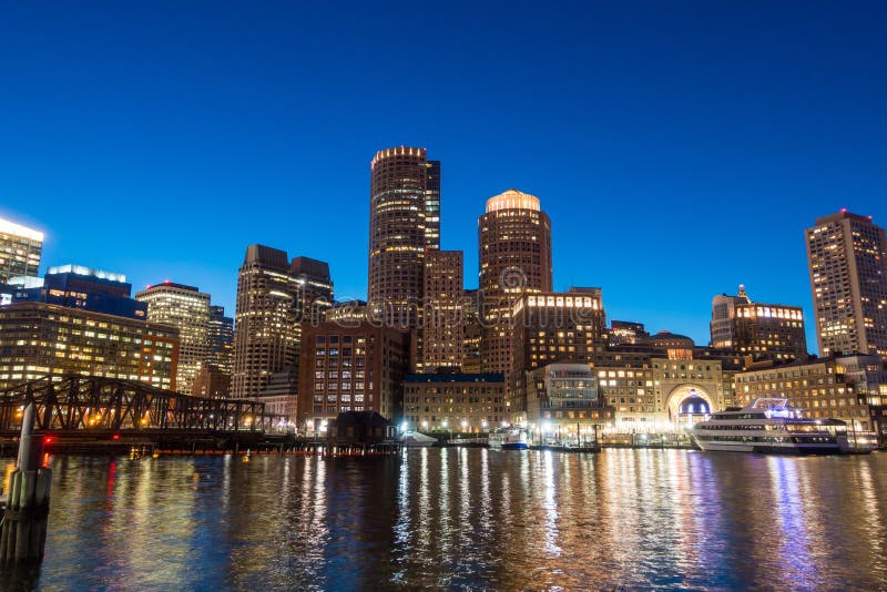 Boston Harbor Massachusetts Stock Image - Image of metropolis ...