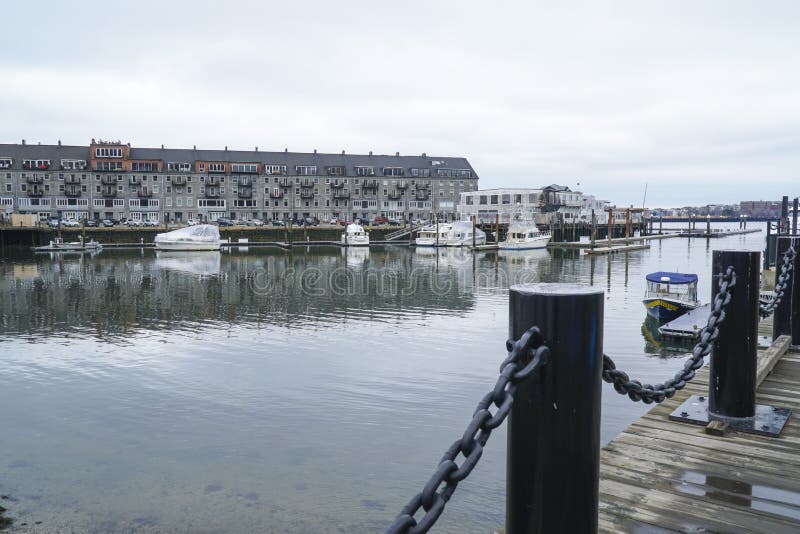 Boston Harbor at North Boston - BOSTON , MASSACHUSETTS - APRIL 3, 2017 ...