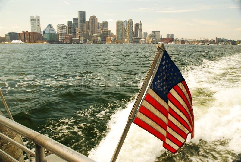 Boston Harbor, from the Sea Stock Image - Image of attraction, icon ...