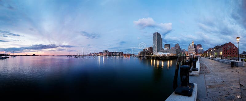 Boston skyline panorama stock image. Image of city, river - 19344409