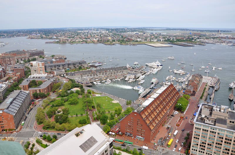 Boston Harbor and Waterfront Stock Image - Image of american ...