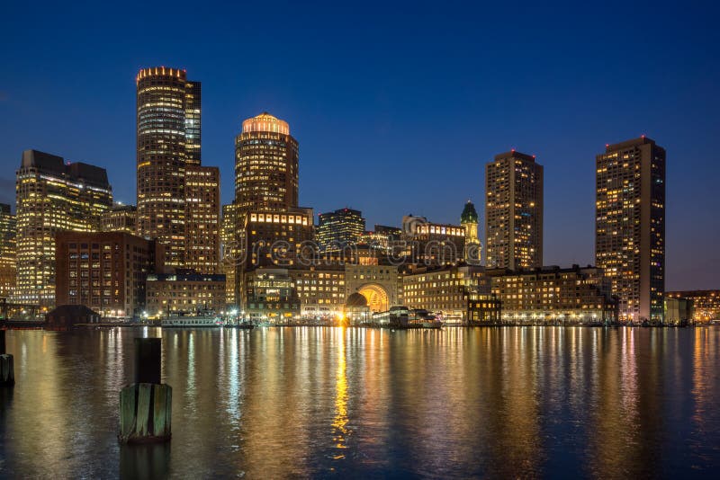 Boston Harbor and Waterfront Stock Image - Image of district, harbor ...