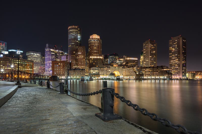 Boston Harbor and Waterfront Stock Image - Image of massachusetts ...