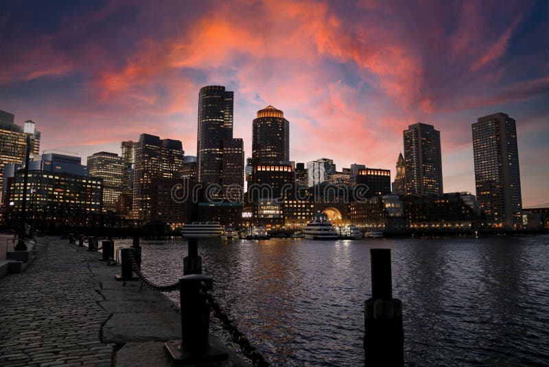 Boston harbour stock image. Image of buildings, view - 242296465