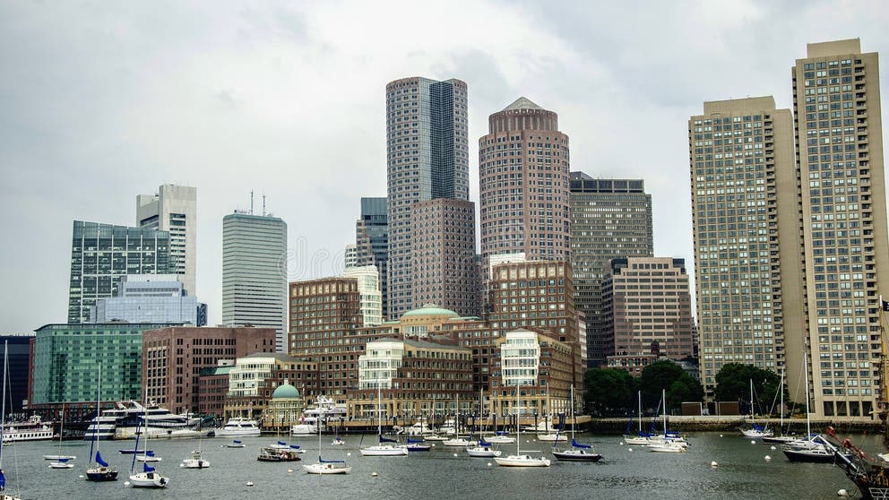 Boston Harbour stock image. Image of district, bridge - 34140593