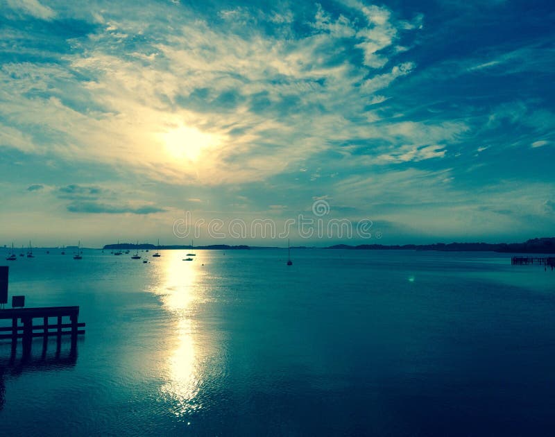 Boston lake sun rise stock image. Image of lake, boston - 55618167