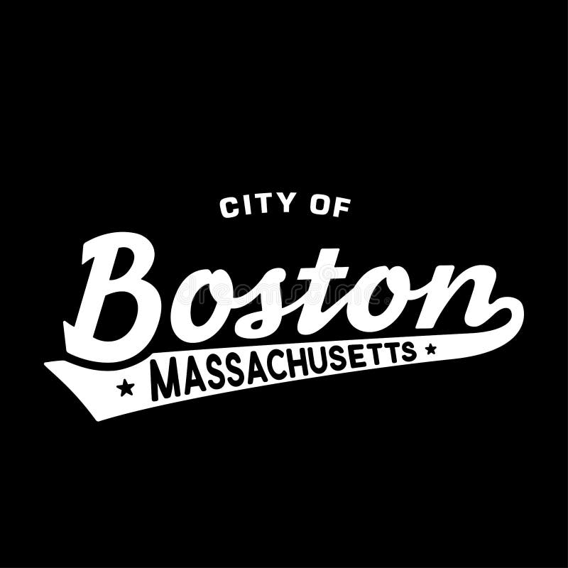 Boston Massachusetts Lettering Design. Boston Typography Design. Vector ...