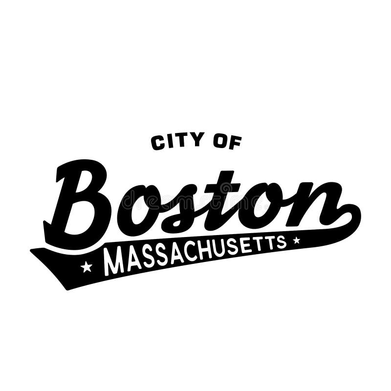 Boston Massachusetts Lettering Design. Boston Typography Design. Vector ...