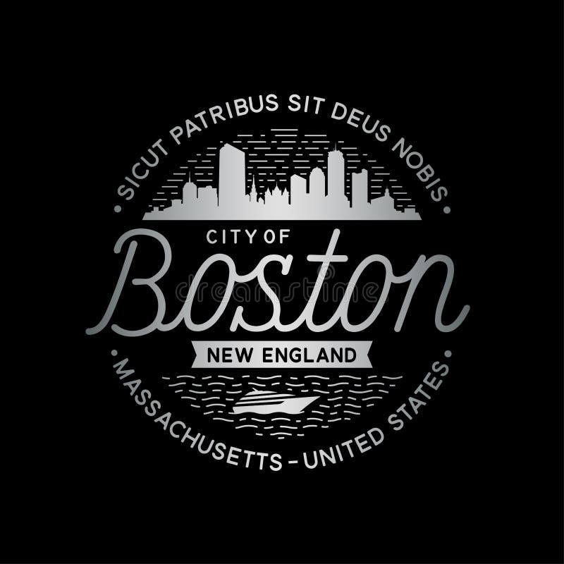 Boston Massachusetts Vector Design Template Stock Vector - Illustration ...