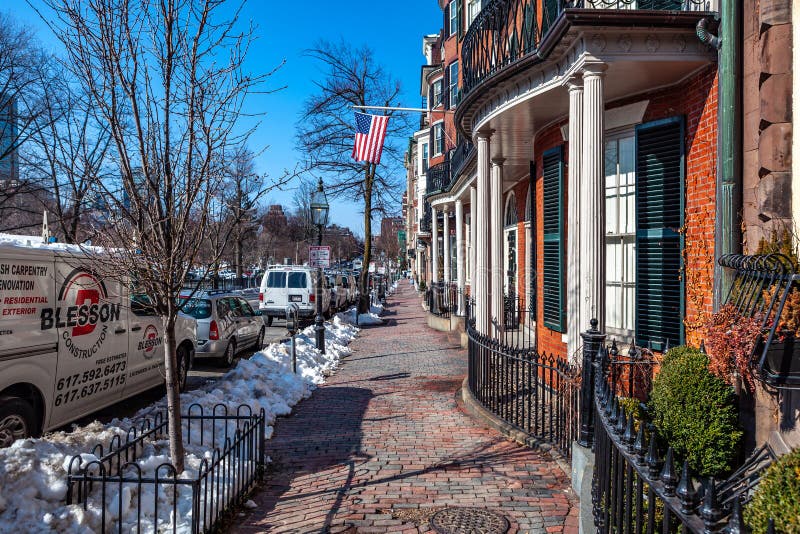 Boston, Los E.E.U.U. 1 De Marzo De 2019: Calles Pintorescas De Boston ...