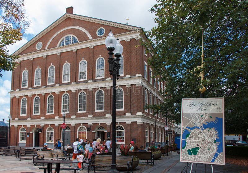 Faneuil Hall Marketplace Historical Brick Building at Freedom Trail ...
