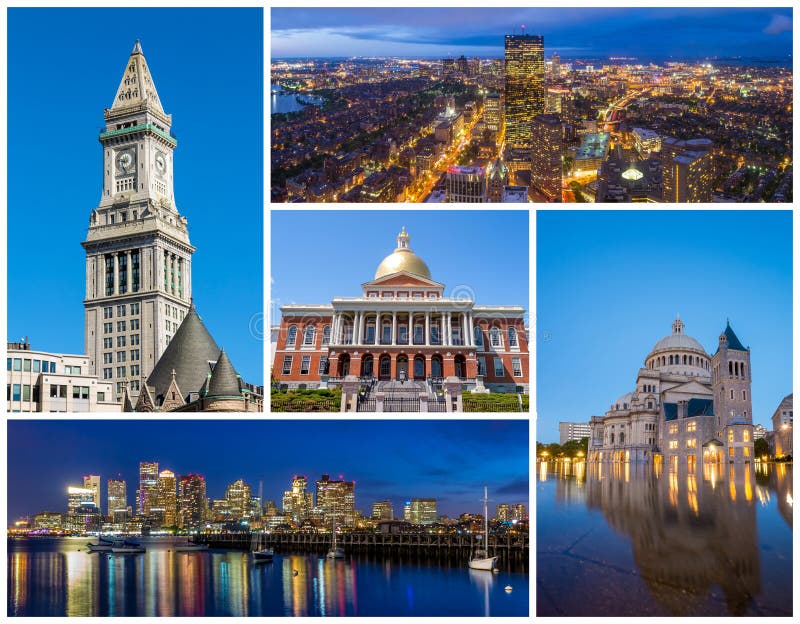 Boston MA famous landmarks stock image. Image of panoramic - 42935735
