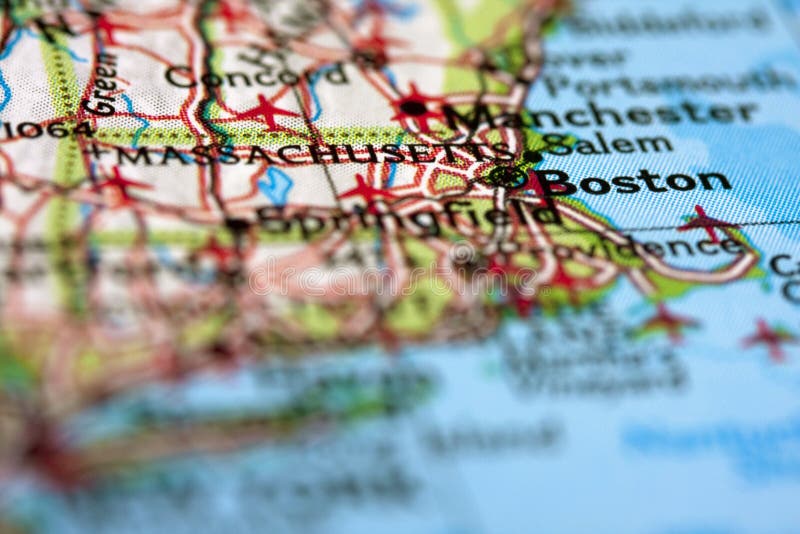 Boston on the Map stock image. Image of tourism, planet - 246833763
