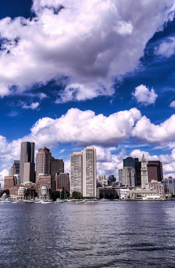 Boston, Massachusetts Skyline from Boston Harbor Stock Image - Image of cityscape, harbor: 302193689