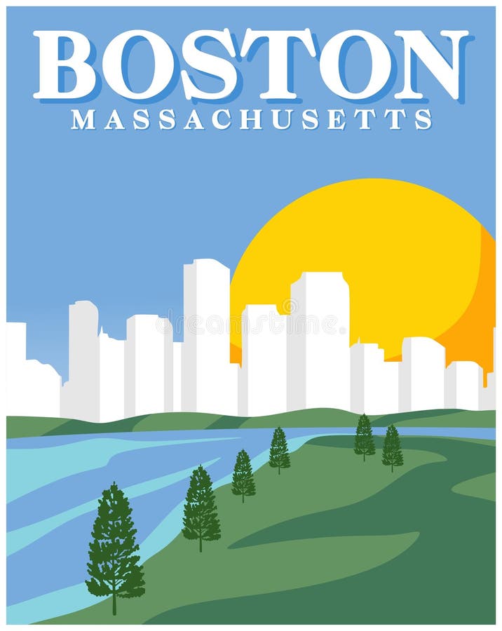 Boston Massachusetts United States with Beautiful Natural Views Stock ...