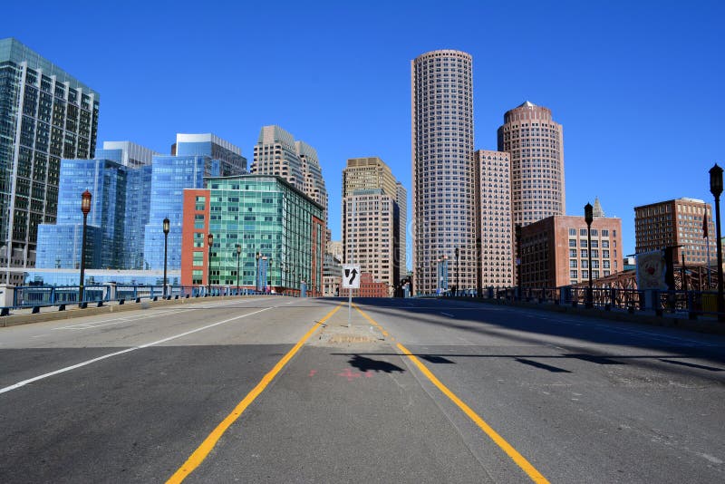Boston stock photo. Image of bridge, skyscraper, road - 70198064