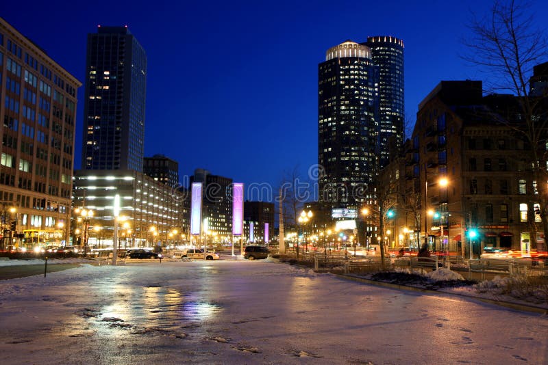 Boston at night stock photo. Image of massachusetts, historical - 16015354