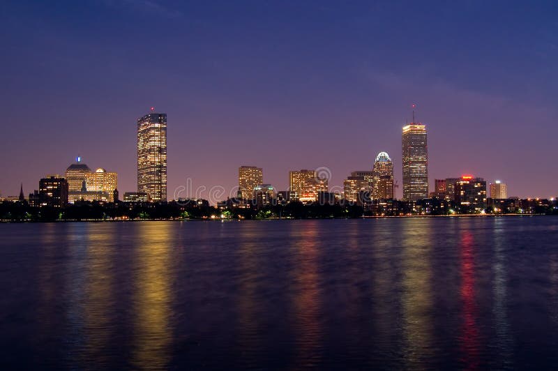 Boston at Night stock image. Image of charles, cambridge - 2264731