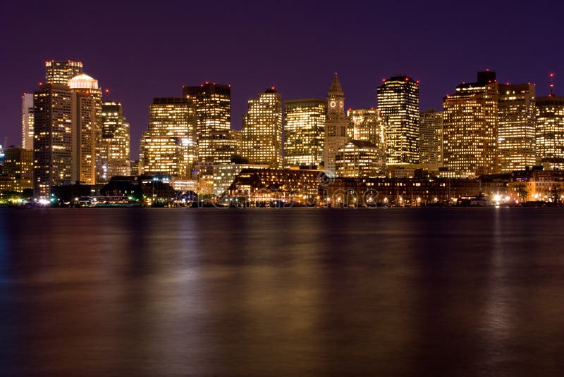 Boston at Night stock image. Image of boston, john, landmark - 6547677