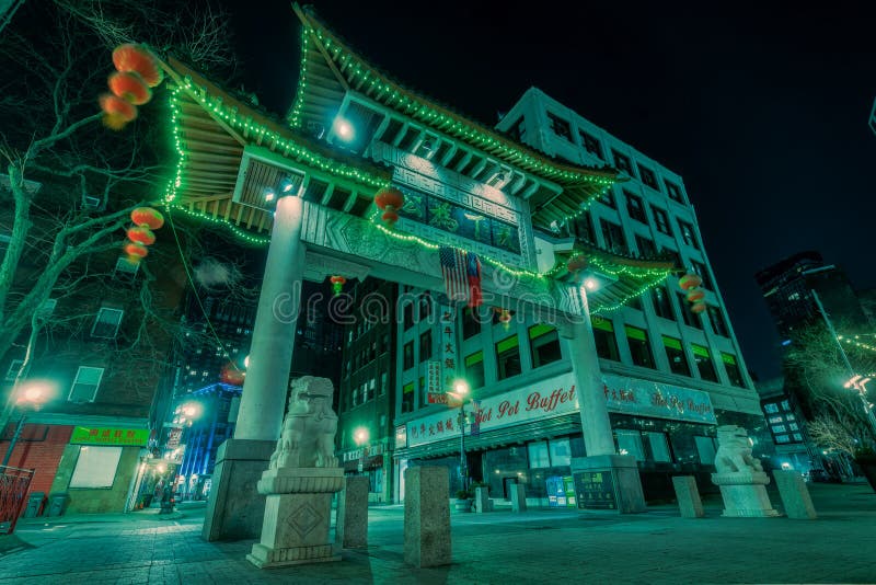 Boston at night editorial photo. Image of massachusetts - 240395531