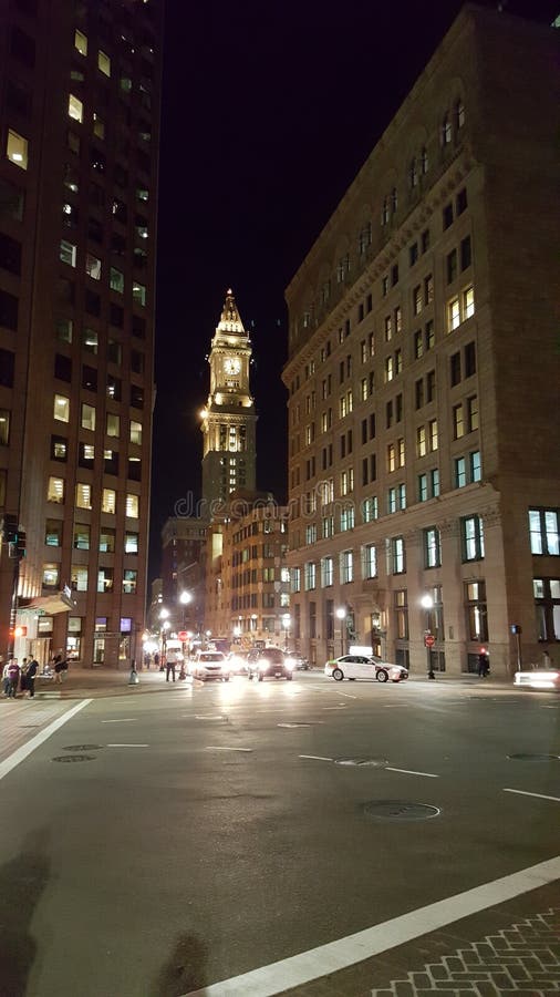 Boston at Night editorial stock image. Image of boston - 98550239
