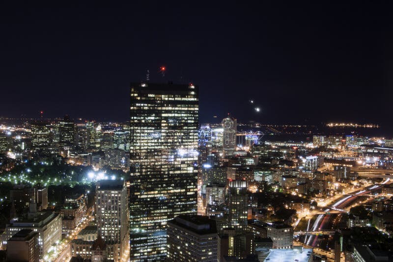 Boston at Night stock image. Image of massachusetts, england - 32296517