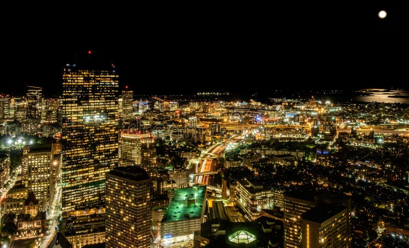 Boston at night editorial photo. Image of urban, architecture - 76262591