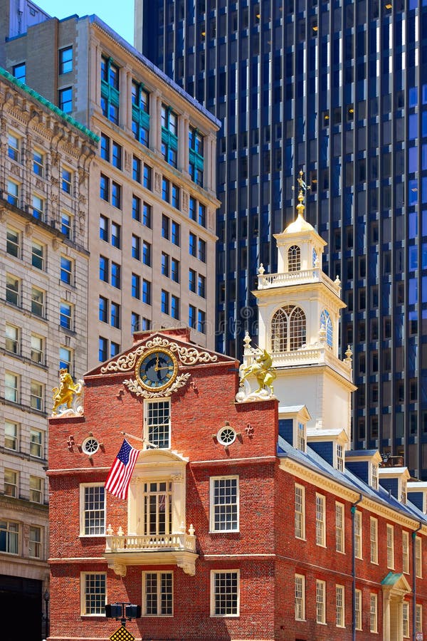 Boston Old State House in Massachusetts Stock Image - Image of scenic ...